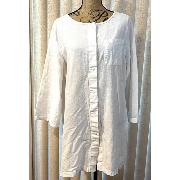 Dotti | Tops | Dotti Large Lightweight 0 Cotton Long Button Front ...